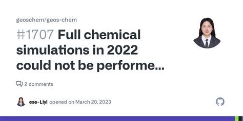 Full Chemical Simulations In 2022 Could Not Be Performed Due To Flash
