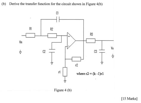 solved b derive the transfer function for the circuit