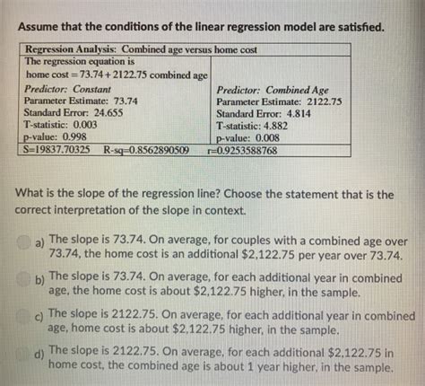 Solved Assume That The Conditions Of The Linear Regression Chegg Com
