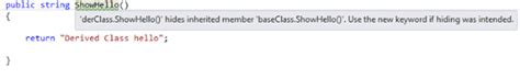 Difference Between Override And New In C