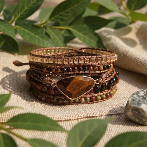 Boho Multi Strand Wrap Bracelet Beaded Statement Bracelet