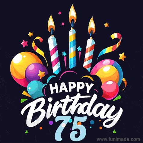 Happy 75th Birthday Sticker  Download On