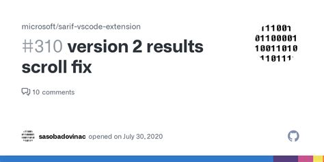 Version 2 Results Scroll Fix · Issue 310 · Microsoftsarif Vscode Extension · Github