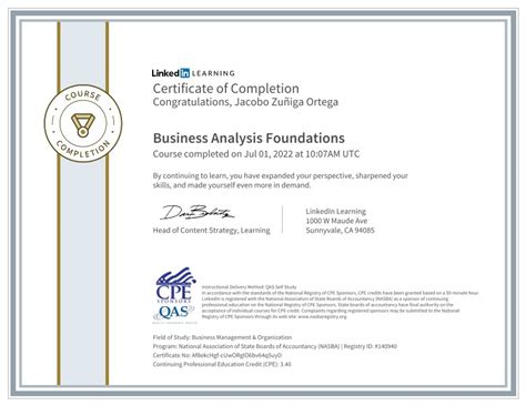 Jacobo Zuniga Ortega On Linkedin Certificate Of Completion
