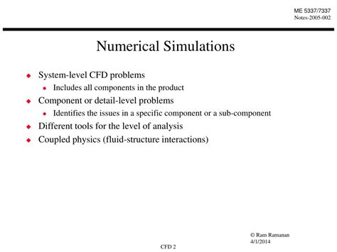 Ppt Introduction To Computational Fluid Dynamics Lecture 2 Cfd