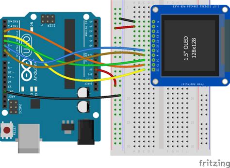 Wiring And Graphics Test Adafruit 127 And 15 Color Oled Breakout