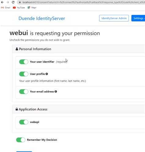 consent screen can it be skipped · issue 1031 · skoruba identityserver4 admin · github