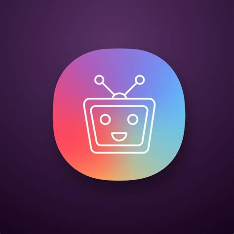 Chatbot App Icon Ui Ux User Interface Talkbot Modern Robot Tv