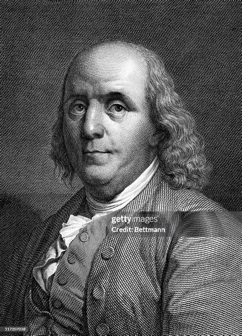 Portrait Of Benjamin Franklin American Statesman Scientist And News Photo Getty Images