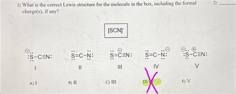 Solved What Is The Correct Lewis Structure For The Chegg