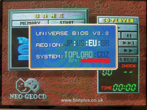 Neo Geo CD Toploader Unibios Installation Bitplus