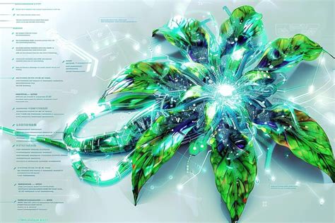 3D Low Poly Green Plant HUD UI Display Future Polygonal Triangle Point
