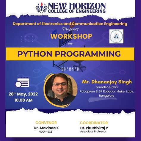 Workshop On Python Programming New Horizon College Of Engineering
