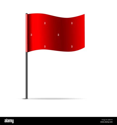 Vector Illustration Of Red Triangular Flag 10 Eps Stock Vector Image