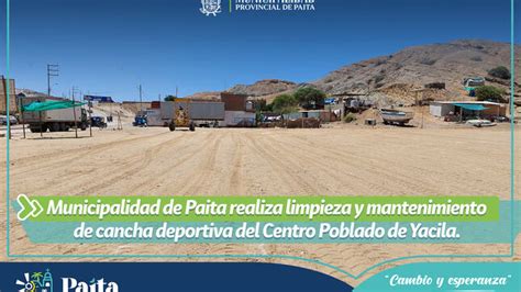 MPP Realiza Limpieza En Cancha Deportiva C P Yacila Noticias