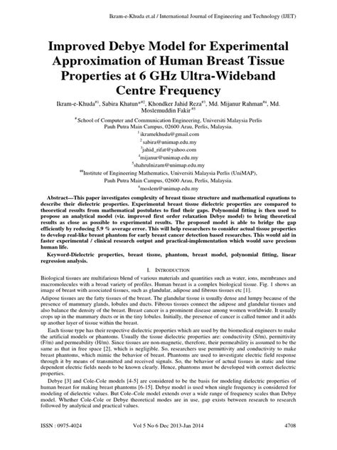 Improveddebyemodelforexperimentalapproximatio Pdf Dielectric
