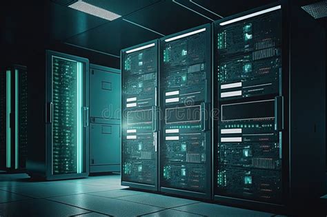 Data Center Created With Generative Ai Stock Illustration