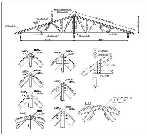 Free Steel Structure Details 4 Free Autocad Blocks And Drawings Download Center Truss Structure