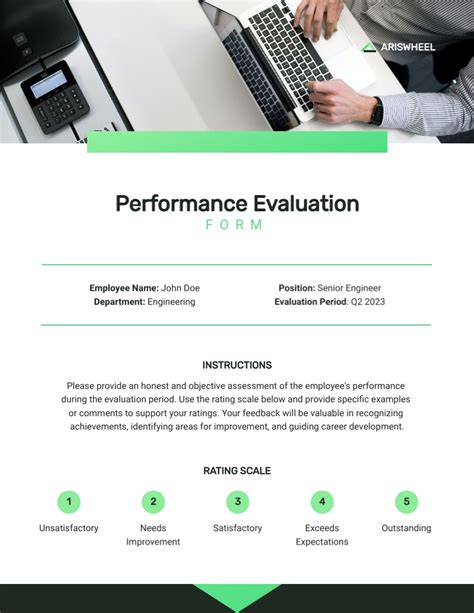 Performance Evaluation Form Template Visme