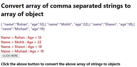 How To Convert Array Of Comma Separated Strings To Array Of Objects