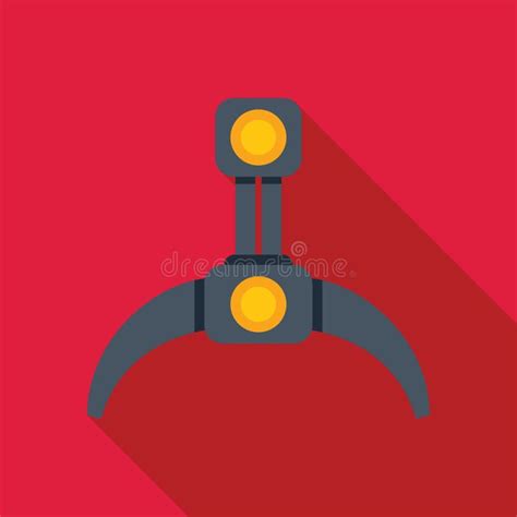 Robotic Arm Manipulator Picking Up Object On Red Background Stock Illustration Illustration Of