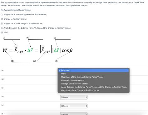 Solved The Equation Below Shows The Mathematical