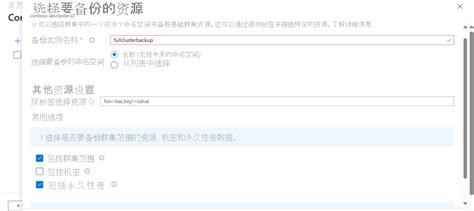 使用 Azure 备份来备份 Azure Kubernetes 服务 Azure Backup Microsoft Learn