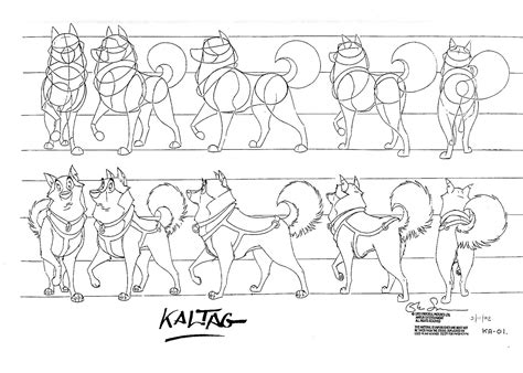 Living Lines Library Balto 1995 Characters Model Sheets
