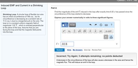 Solved Shrinking Loop A Circular Loop Of Flexible Iron Wire