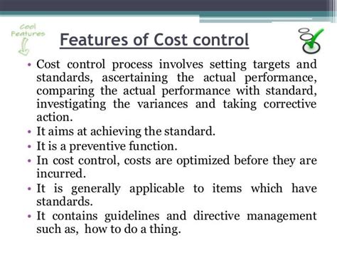 Cost Control And Reduction