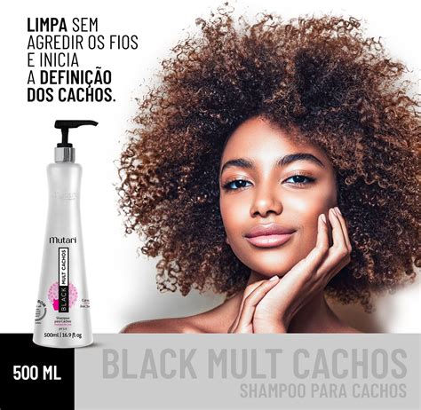 Shampoo Mutari Black Mult Cachos Beleza Na Web