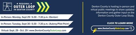 Denton County Outer Loop Public Meetings Denton County Tx