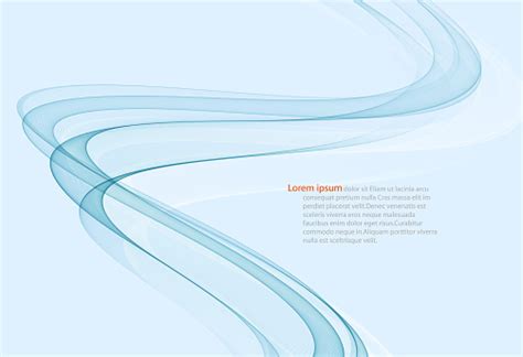 현대 벡터 추상적인 배경입니다 파란색 선 흐름 연기가 자욱한 웨이브 디자인 템플릿입니다 3차원 형태에 대한 스톡 벡터 아트 및 기타 이미지 Istock