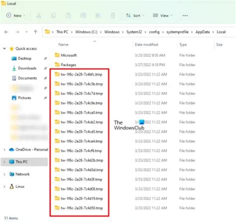 what are tw tmp folders in system32 folder and can i delete them