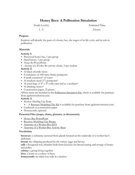 Pdf Honey Bees A Pollination Simulation In Actionhoney Bees A