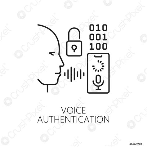 Voice Authentication Icon Biometric Identification Stock Vector 6760228 Crushpixel