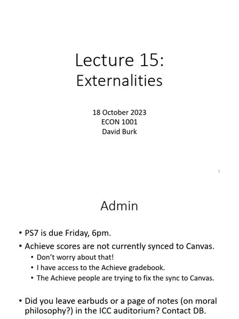 Lecture 15 Externalities Pdf Externality Financial Economics