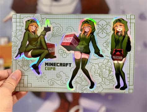 Cupa The Creeper Holographic Sticker Sheet Etsy