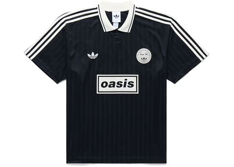 Adidas X Oasis Tour Jacquard Jersey Black Mens Ss25 Us