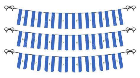 니카라과 국기 장식 절연 투명 디자인 국기 임신 플래그 거는 깃발 Png 일러스트 및 Psd 이미지 무료 다운로드