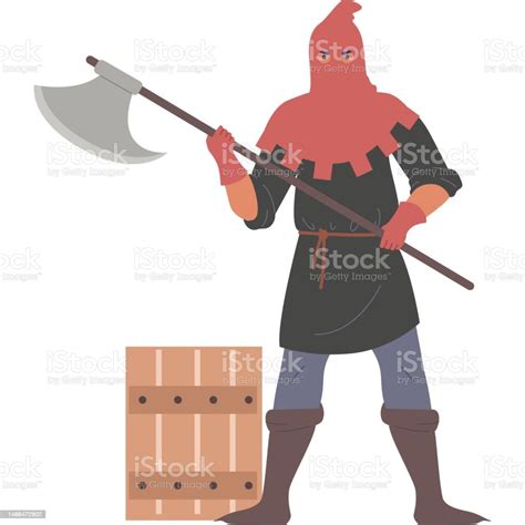 Medieval Executioner With Ax Vector Icon Stock Illustration Download Image Now Axe Blade