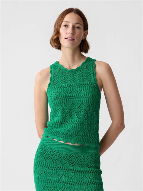 Crochet Halter Tank Top Gap