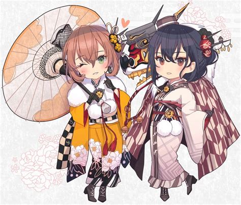 Nagato Mutsu Mutsu And Nagato Kantai Collection Drawn By Kasumi Skchkko Danbooru