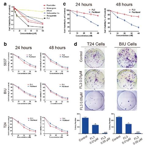 Fl3 Inhibits The Growth And Proliferation Of Ucb Cell Lines A The