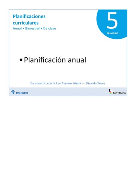 Plan Anual 5to Primaria Pdf Fracción Matemáticas Nutrición