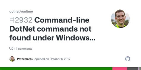 Command Line Dotnet Commands Not Found Under Windows 10 · Issue 2932