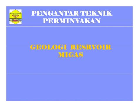 Pdf Ptpsttm 02 Geology Reservoir Dokumen Tips