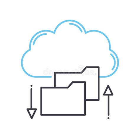 Data Backup Line Icon Outline Symbol Vector Illustration Concept Sign Stock Vector