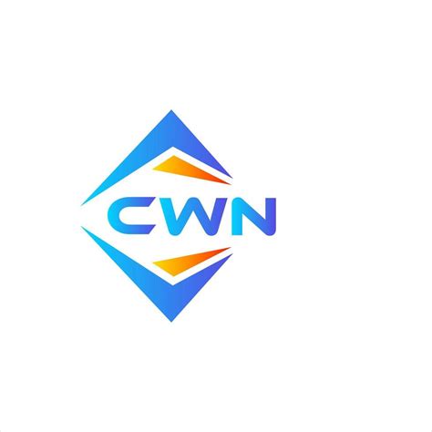 Cwn Diseño De Logotipo De Tecnología Abstracta Sobre Fondo Blanco