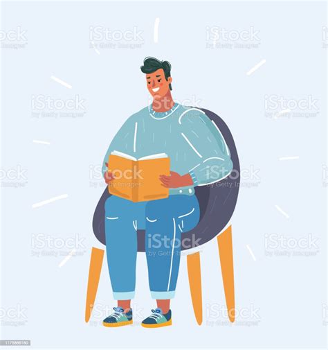 소년은 한 손에 흰색을 쥐고 있는 책을 읽는다 젊은 남성에 의해 학습의 종료 과정의 측면보기 문학을 읽고 여가 시간을 보내는